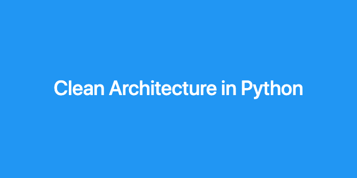 Python으로 클린 아키텍처 적용하기 